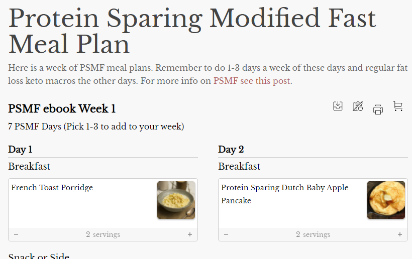 Saved Meal Plans – Keto-Adapted